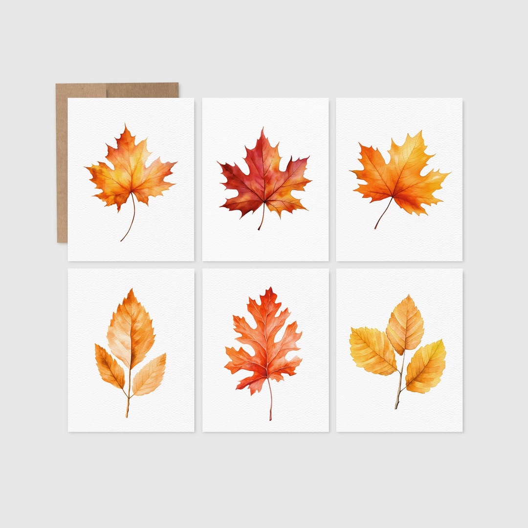 Autumn Leaves Card Pack | Recycled Greeting Cards | Fall Cards ...