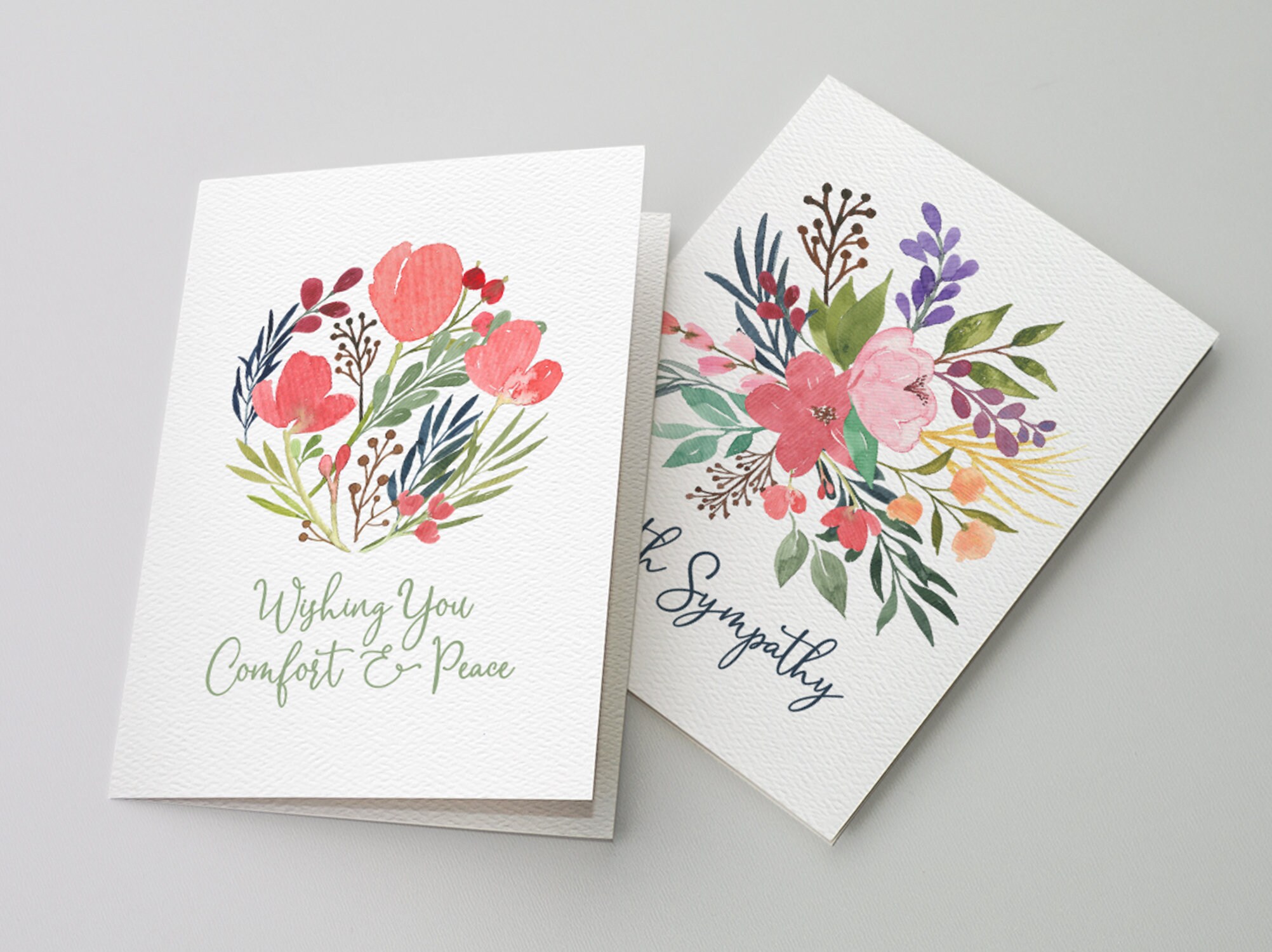 Sympathy Card Set | Condolence Cards | Deepest Sympathies | Grief ...