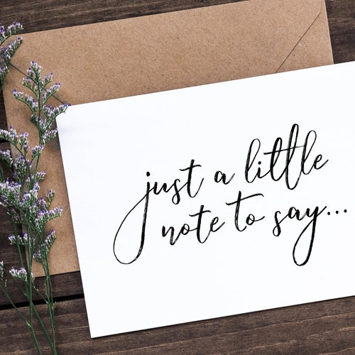 Cute Pregnancy Announcement Card Just a Little Note to Say a - Etsy