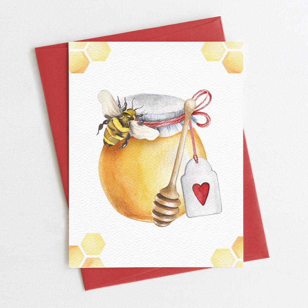 Bumble Bee Love Card | Happy Valentine's Day | Generic Card | Honey Bee ...