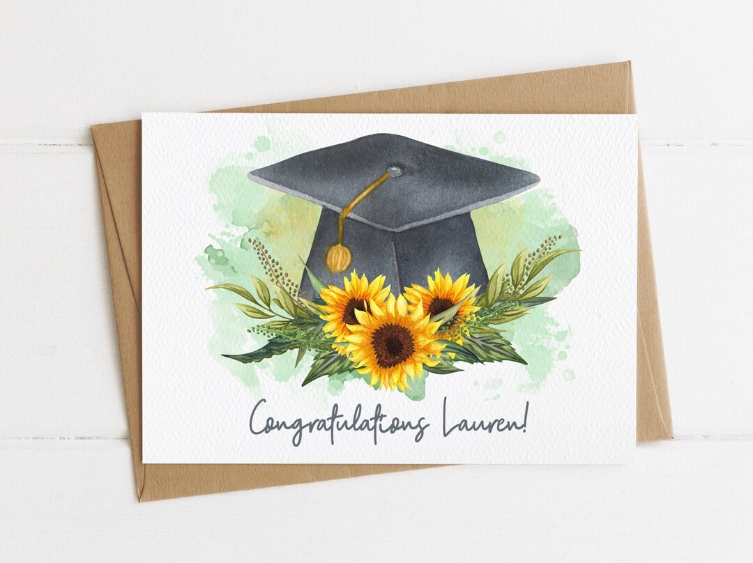 Personalized Graduation Card | Sunflowers | Class of 2023 | Card for ...