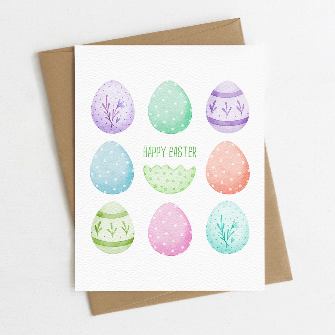 Happy Easter Card | Easter Eggs | Cute Easter Card | Eco Friendly ...