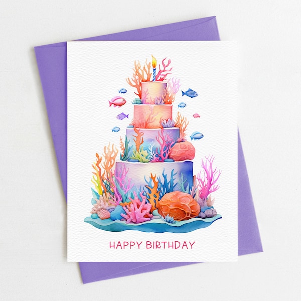 Ocean Birthday Card - Etsy