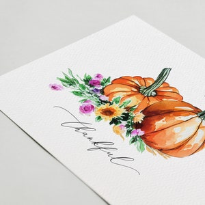 Thankful Pumpkins Card | Thanksgiving Greeting Card | Fall Thank You ...