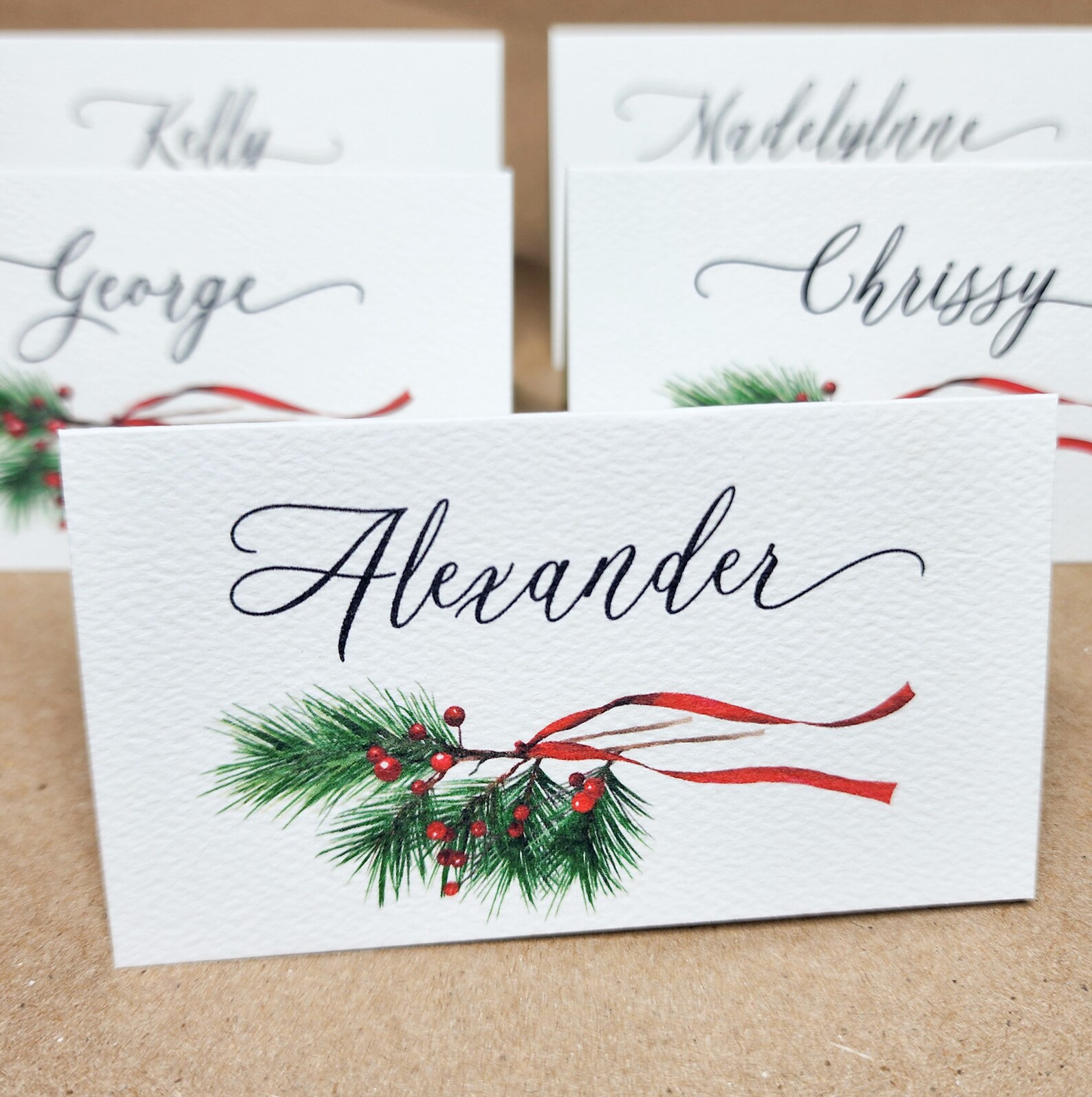 Winter Place Cards | Winter Wedding | Personalized - Etsy