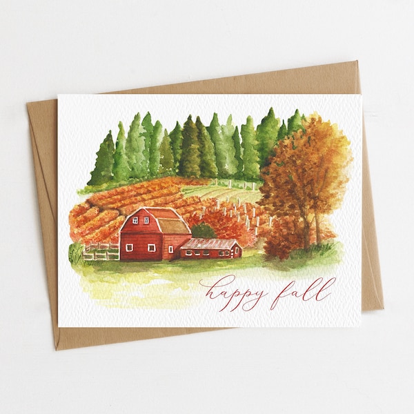 Fall Greeting Card - Etsy