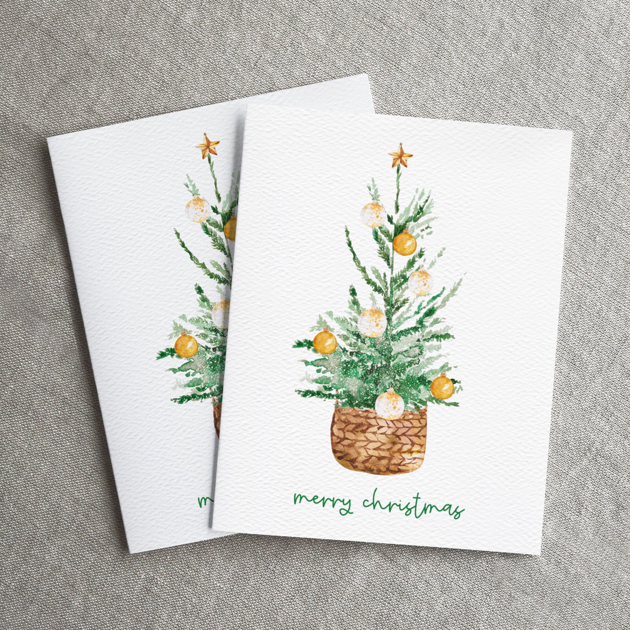 Merry Christmas Card | Eco Friendly Christmas Card or Card Set ...
