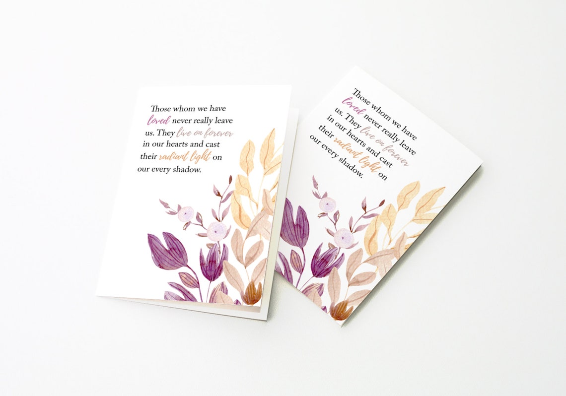 PRINTABLE Sympathy Card Condolence Card Loss Card - Etsy