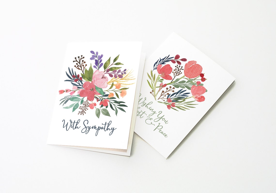 PRINTABLE Sympathy Card Set | Loss Cards | Condolence Cards | Digital ...