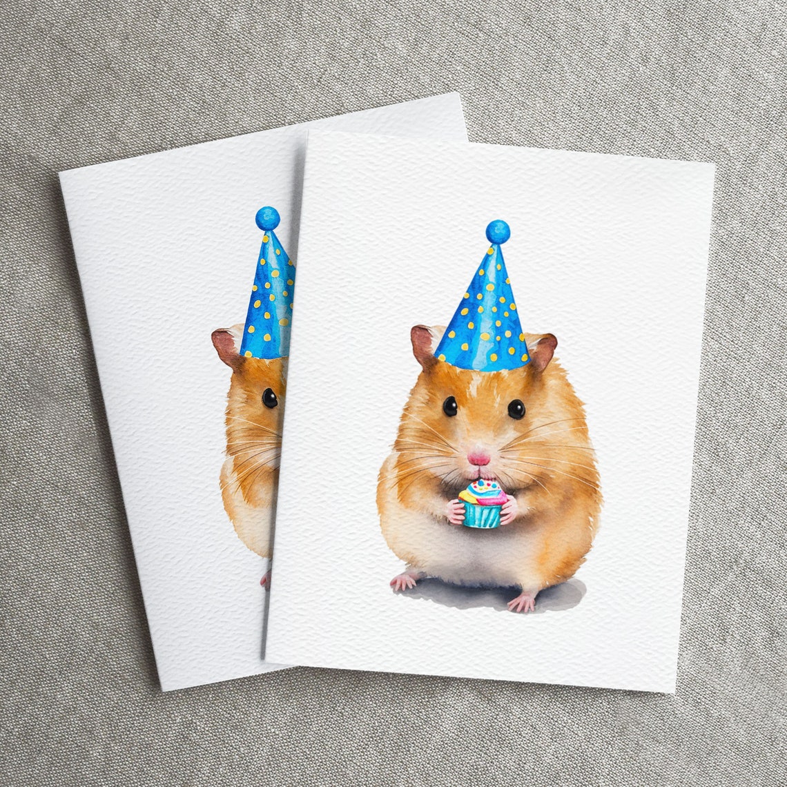 Hamster Birthday Card | Happy Birthday Card | Cute Animal Birthday Card ...
