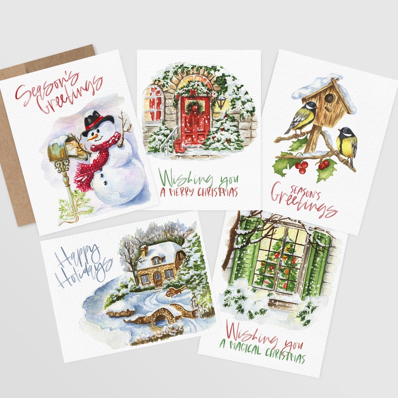 Christmas Card Set - Etsy