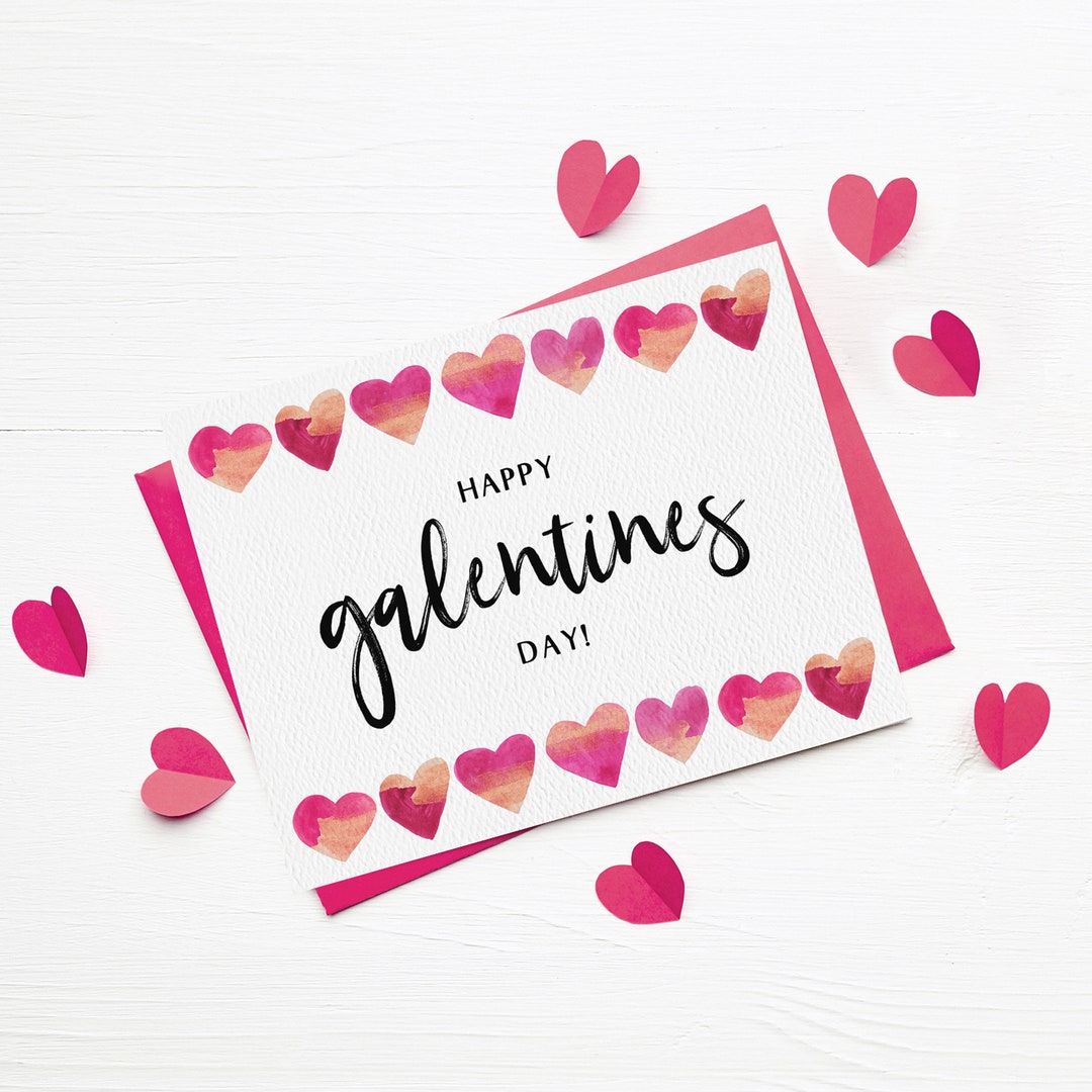 Galentines Day Card Set, Recycled Greeting Cards, Valentines Day Card ...
