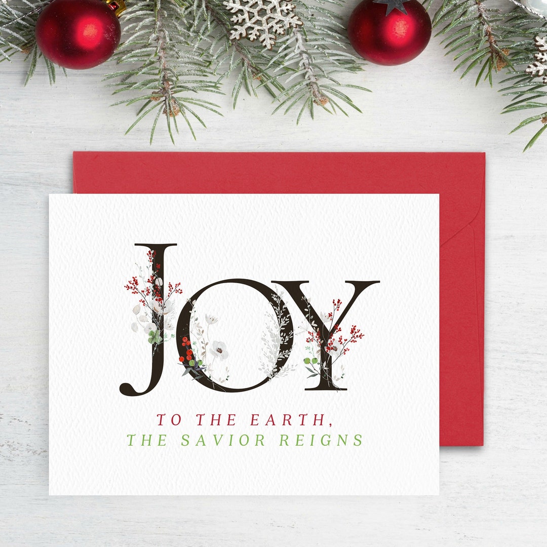 Joy to the Earth | Religious Christmas Card | Jesus Card | Joy to the ...
