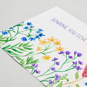 Sending You Love and Strength | Floral Sympathy Card | Condolence Card ...