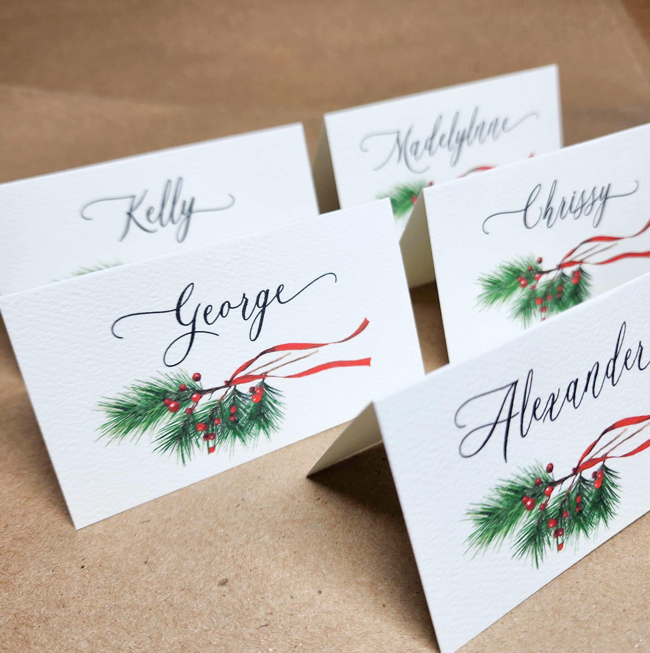 Winter Place Cards | Winter Wedding | Personalized - Etsy