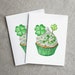 St Patrick's Day Card | St. Patricks Day Cupcake Card | Blank Inside - Etsy