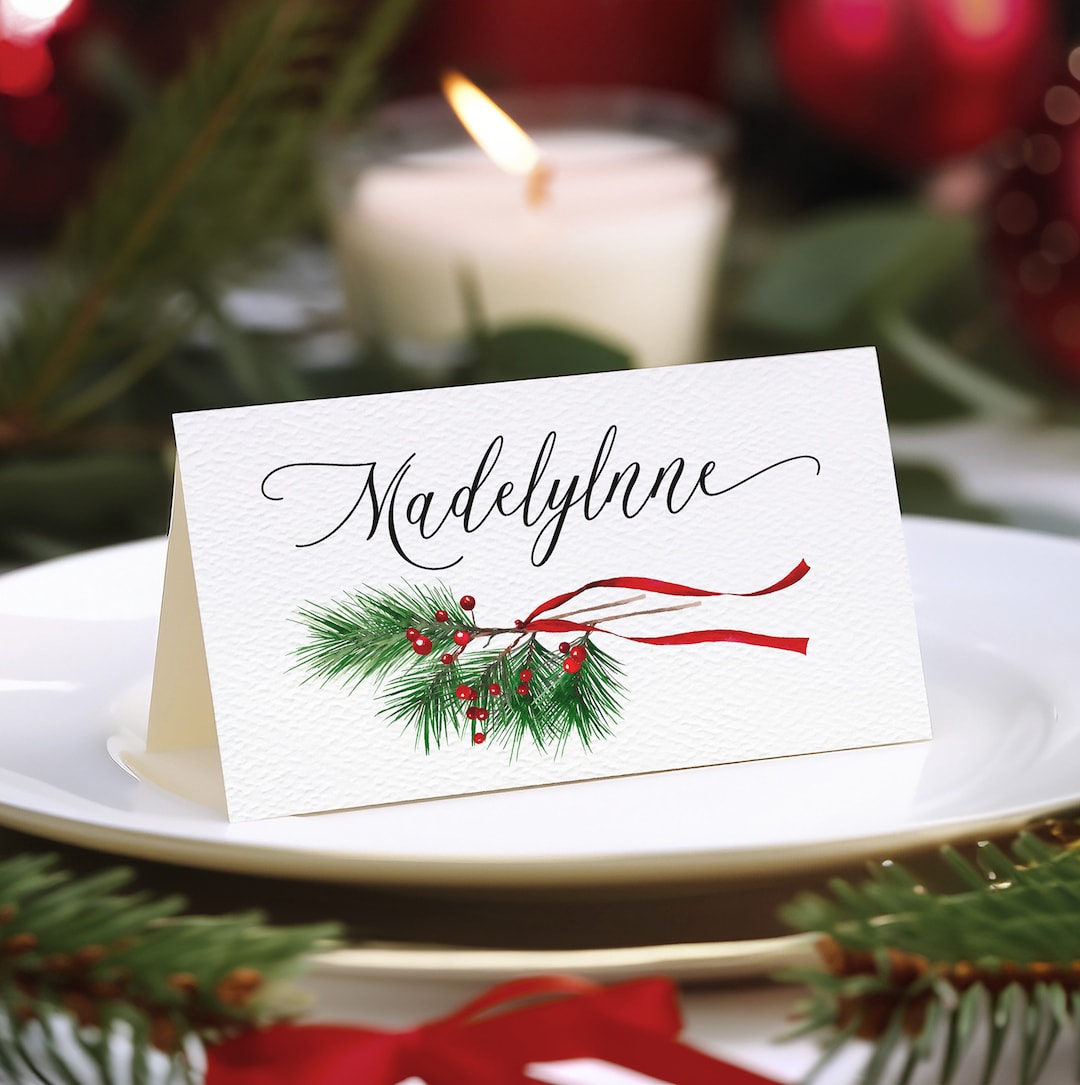 Winter Place Cards | Winter Wedding | Personalized - Etsy