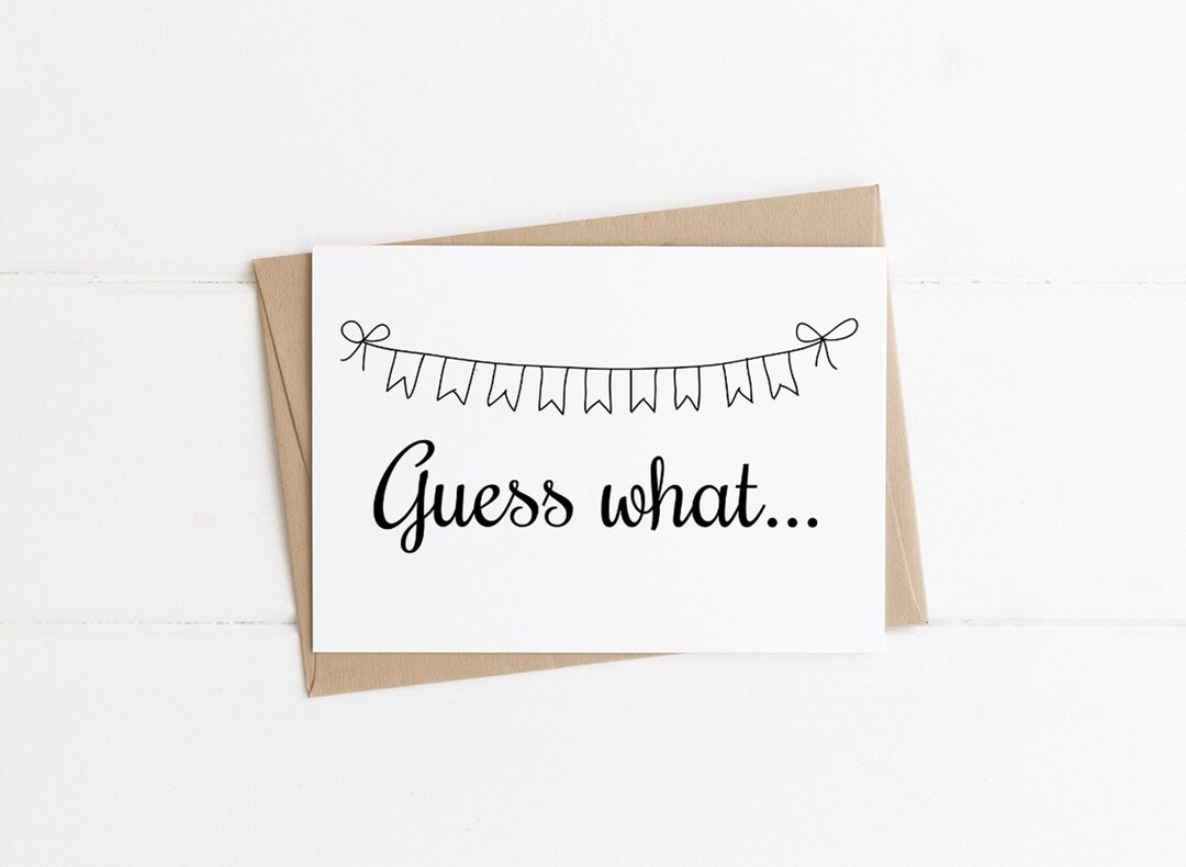 Custom Guess What Pregnancy Card, Personalized Baby Announcement Card ...