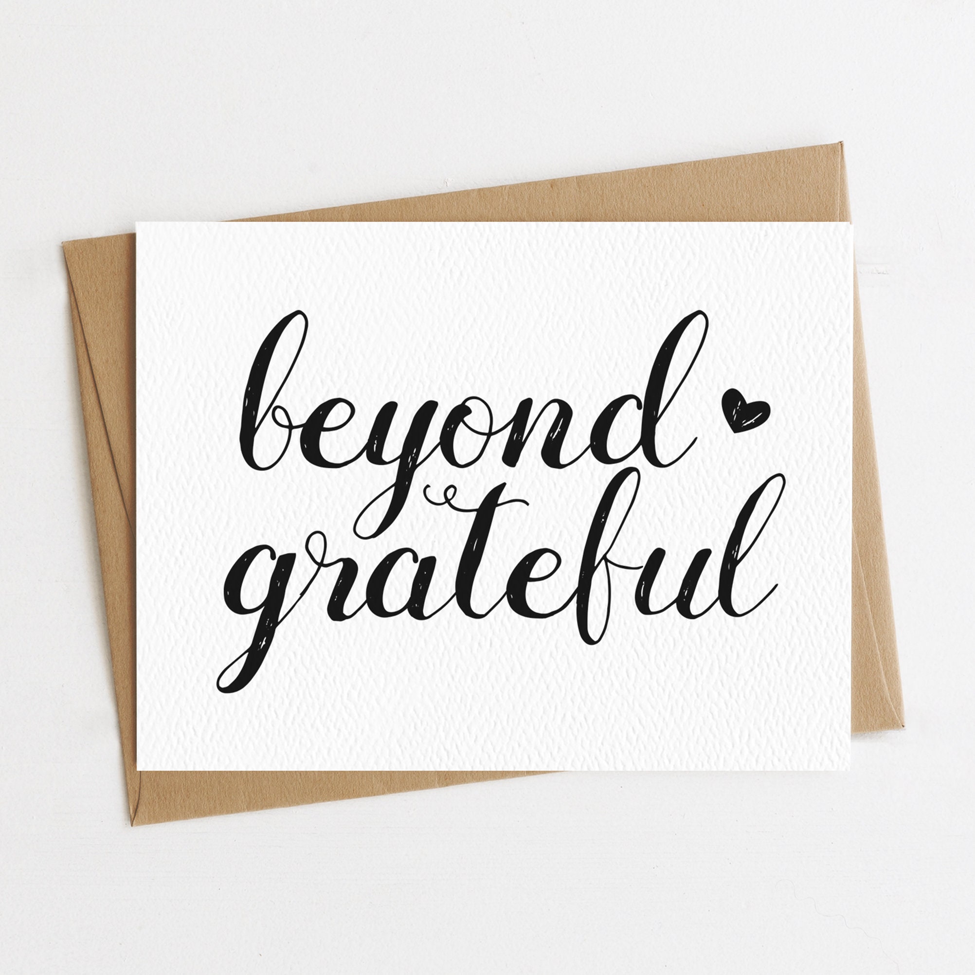 Beyond Grateful Card Thank You Card Elegant Thank You - Etsy