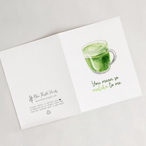 You Mean so Matcha to Me | Matcha Card | Recycled Paper | Blank Inside ...