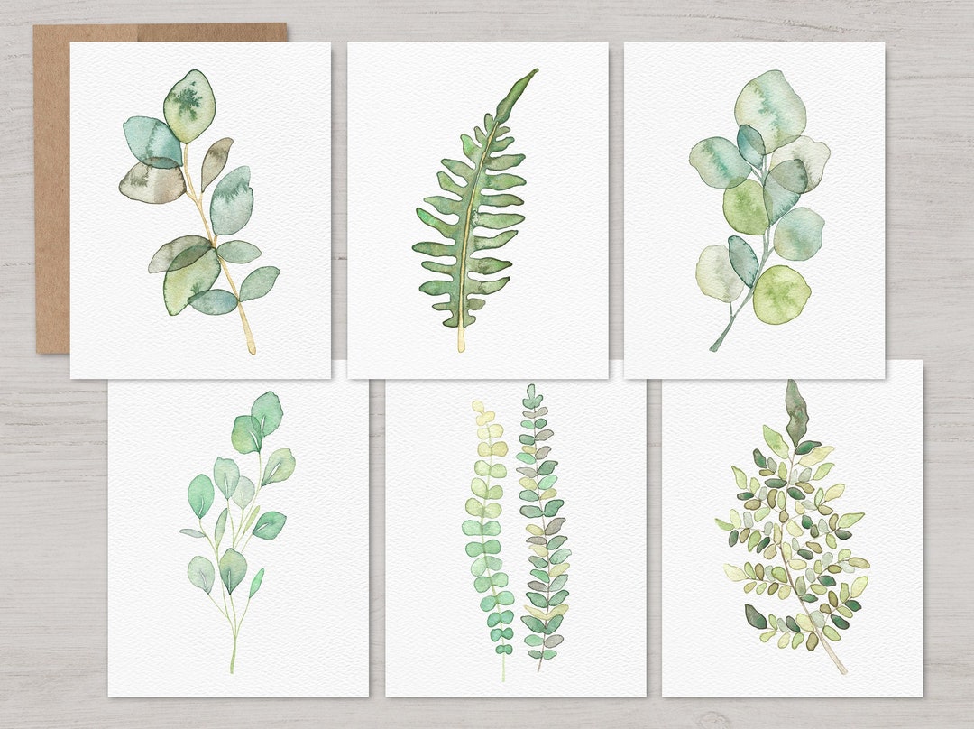 Peaceful Botanical Card Pack | Recycled Greeting Cards | Greenery Cards ...