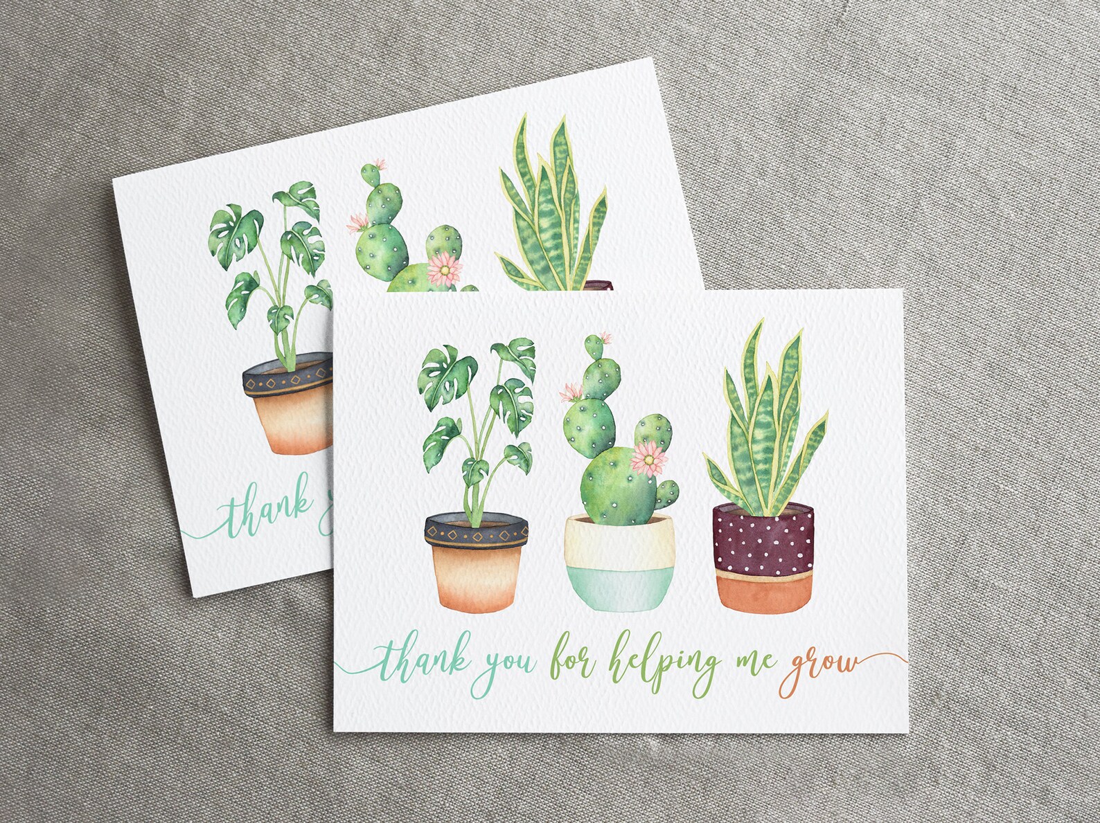 Thank You for Helping Me Grow | Plant Thank You Card | Eco Friendly ...