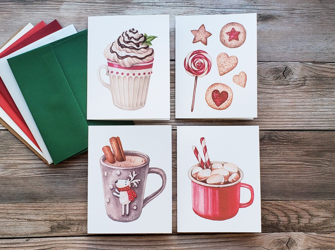 Winter Greeting Card Pack | Recycled Valentine's Day Card Set | Winter ...