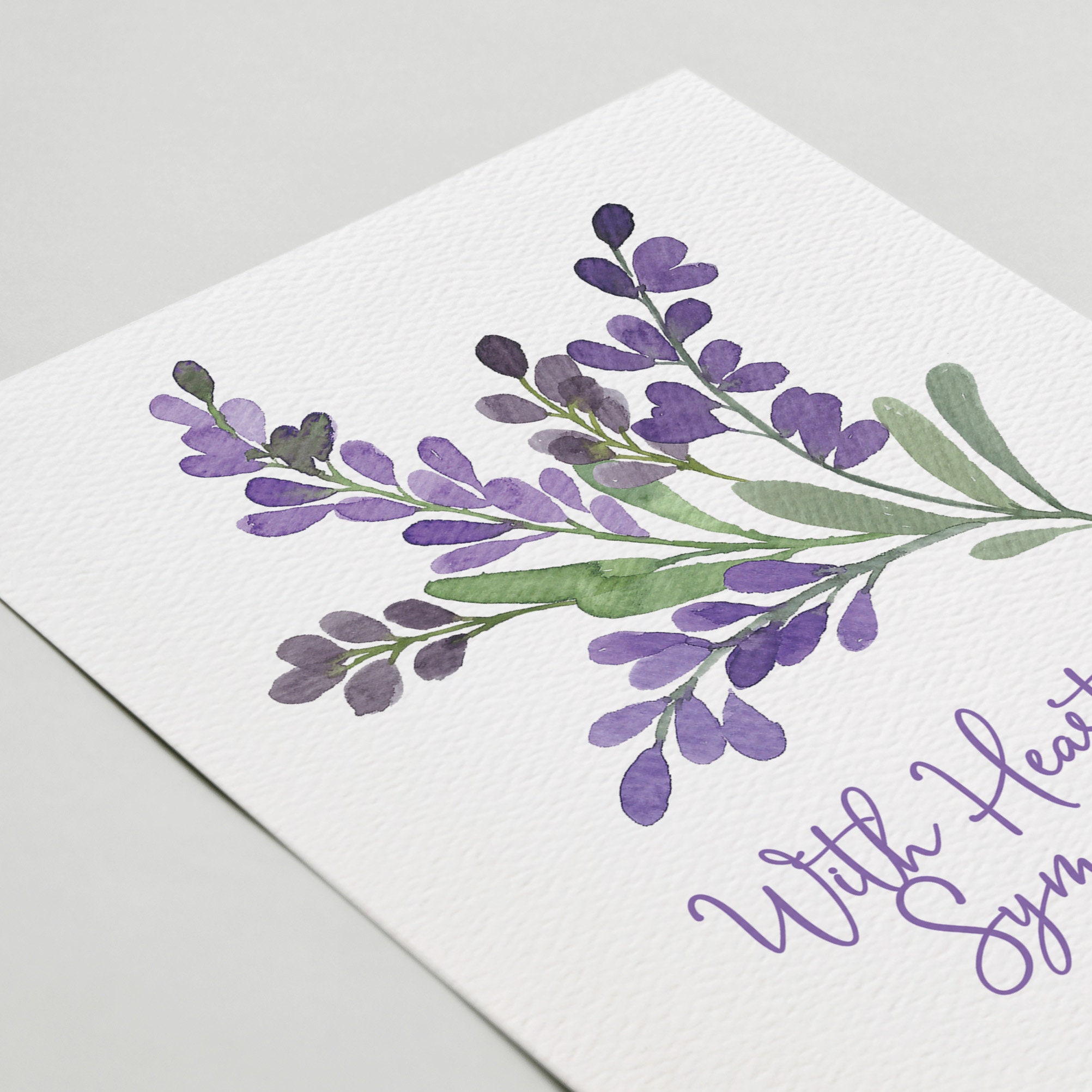 With Heartfelt Sympathy Card | Floral Condolence Card | Loss | Grief ...