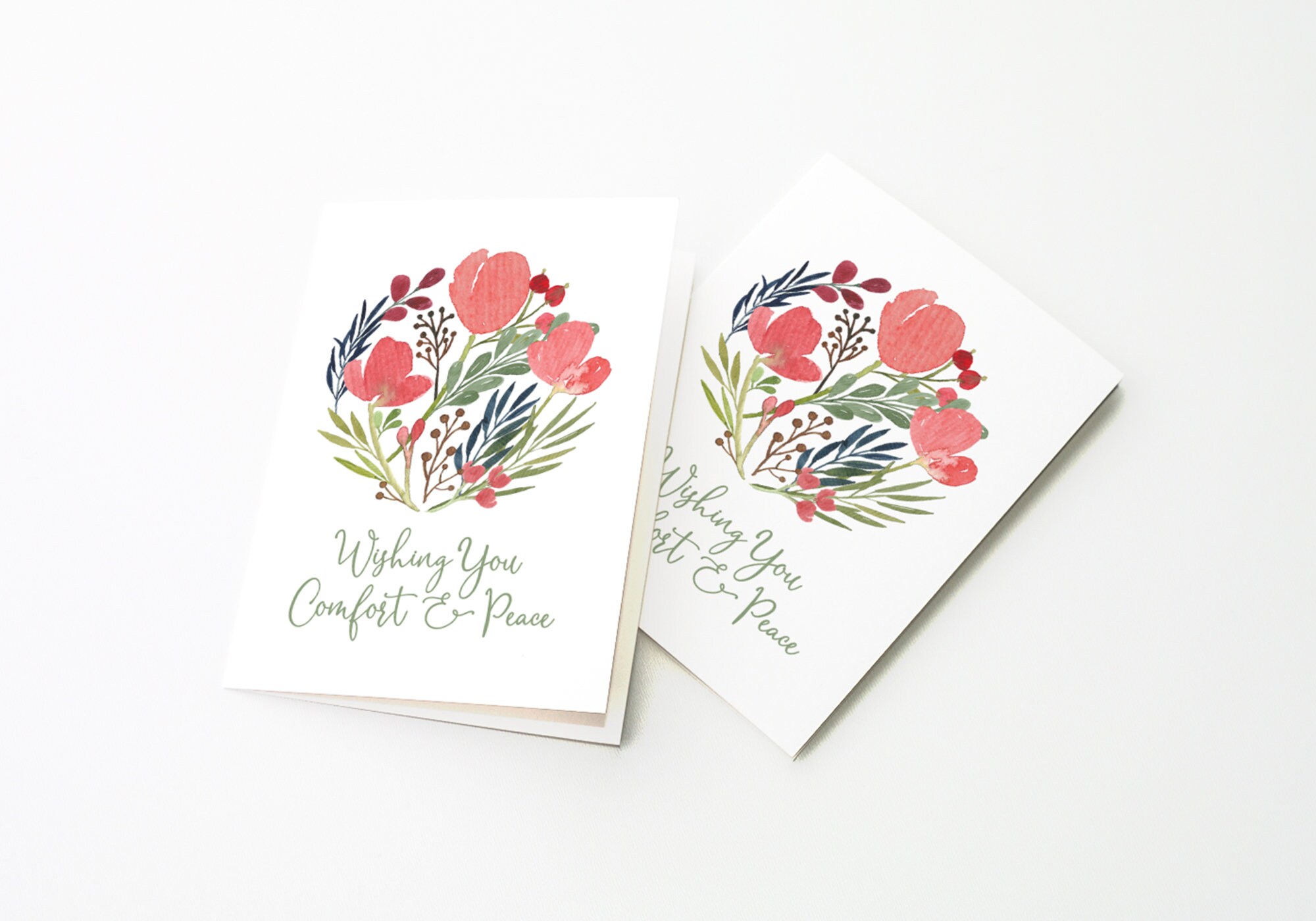 PRINTABLE Wishing You Peace & Comfort Card Condolence Card | Etsy