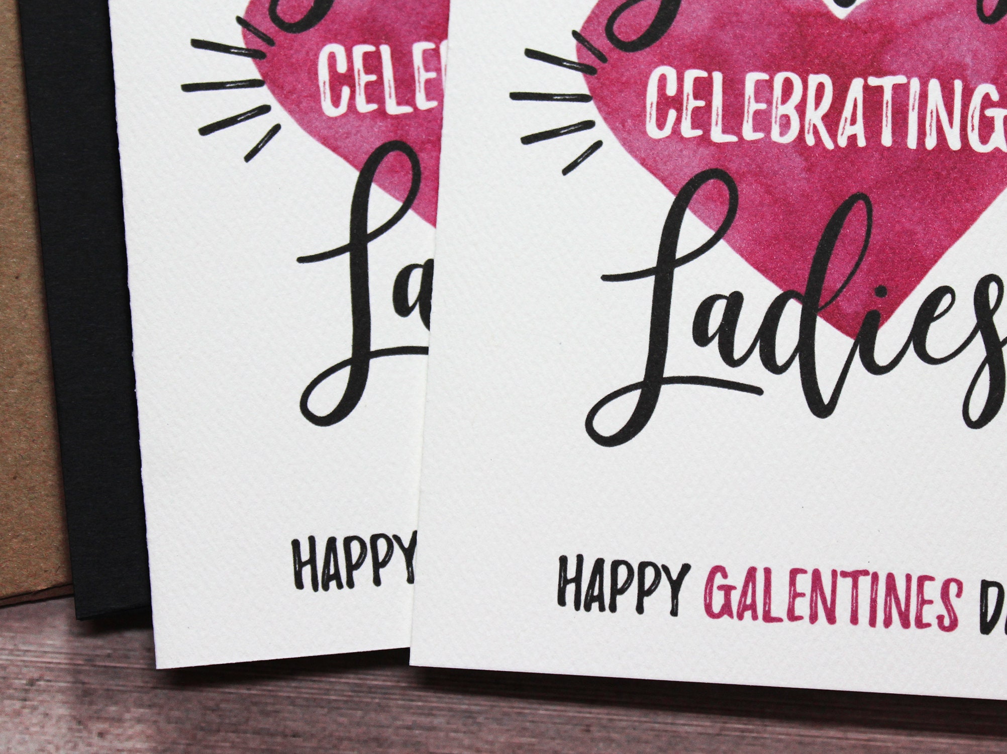 Galentines Day Card Set Recycled Greeting Cards Ladies - Etsy