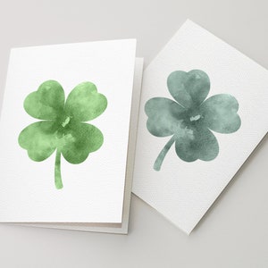 Multicolor Clovers Card Set | Shamrock Cards | St Patricks Day Card ...