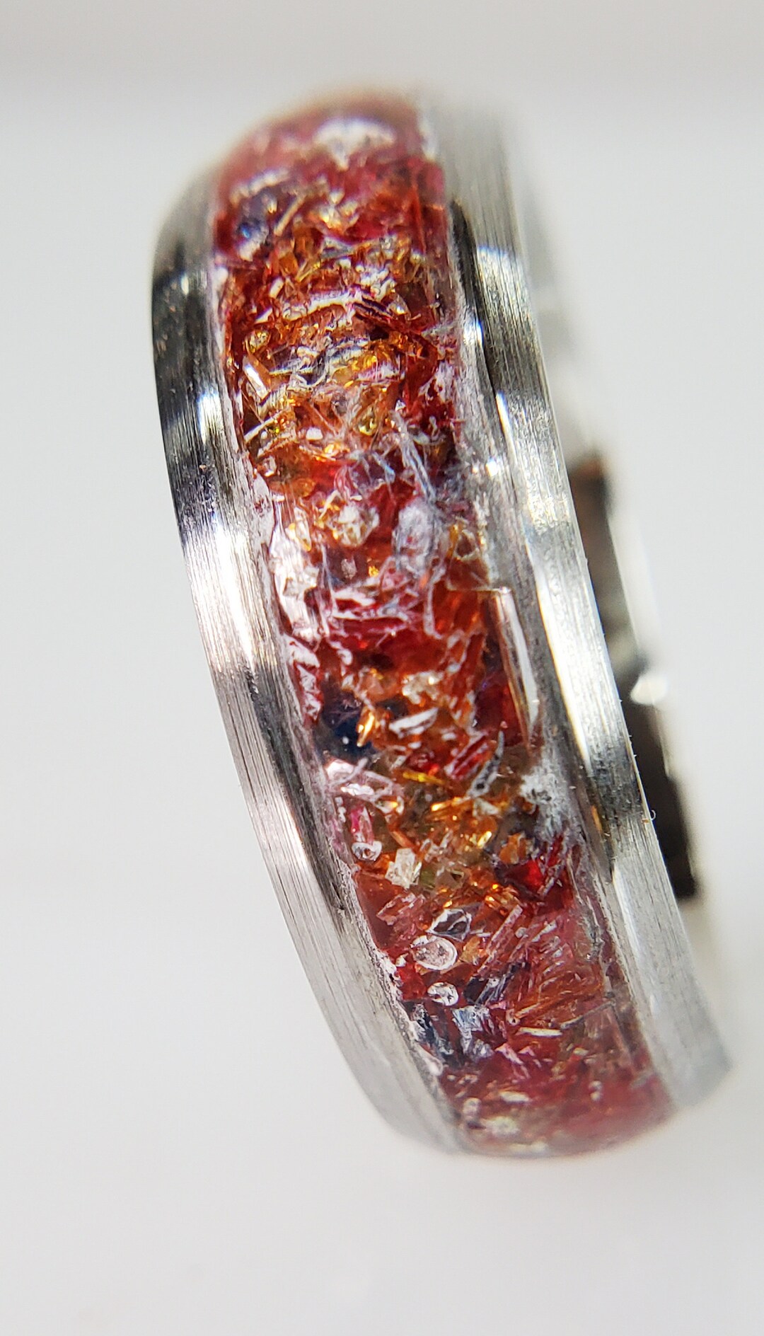Chaos German Glass Ring, 'confetti' 8mm Channel Band, Unique Stacking ...