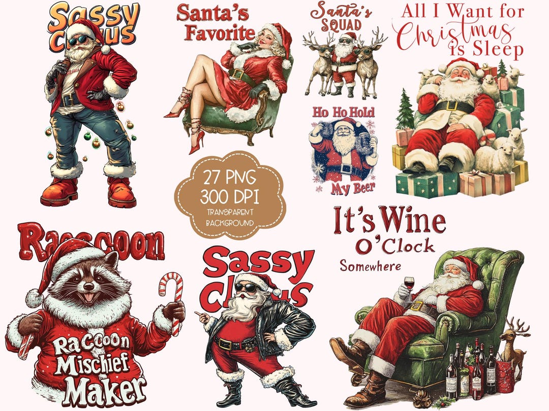 27 PNG BUNDLE, Funny Christmas Bundle, Bundle Christmas Funny PNG ...