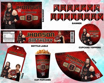 Wwe birthday banner | Etsy