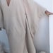 Mens Cotton Gauze Caftan With Hood / Sand Natural Color / Loose Kaftan for Men / Long Tunic S to ...