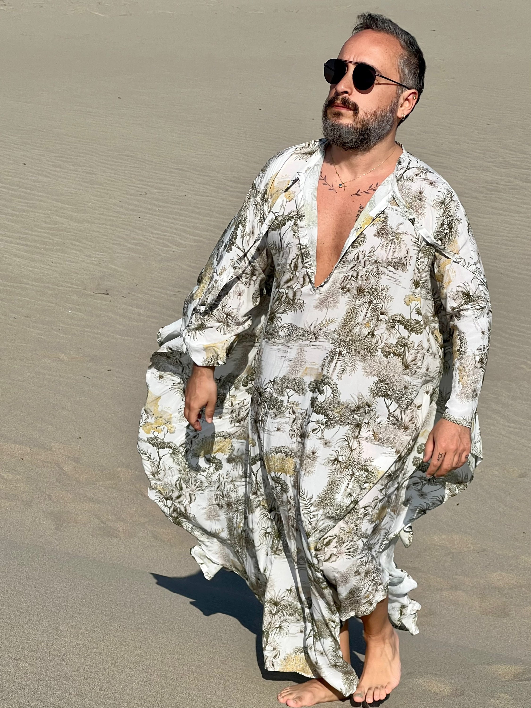 Mens kaftan tropical caftan , caftan for men, kaftan, tunic pool party ...