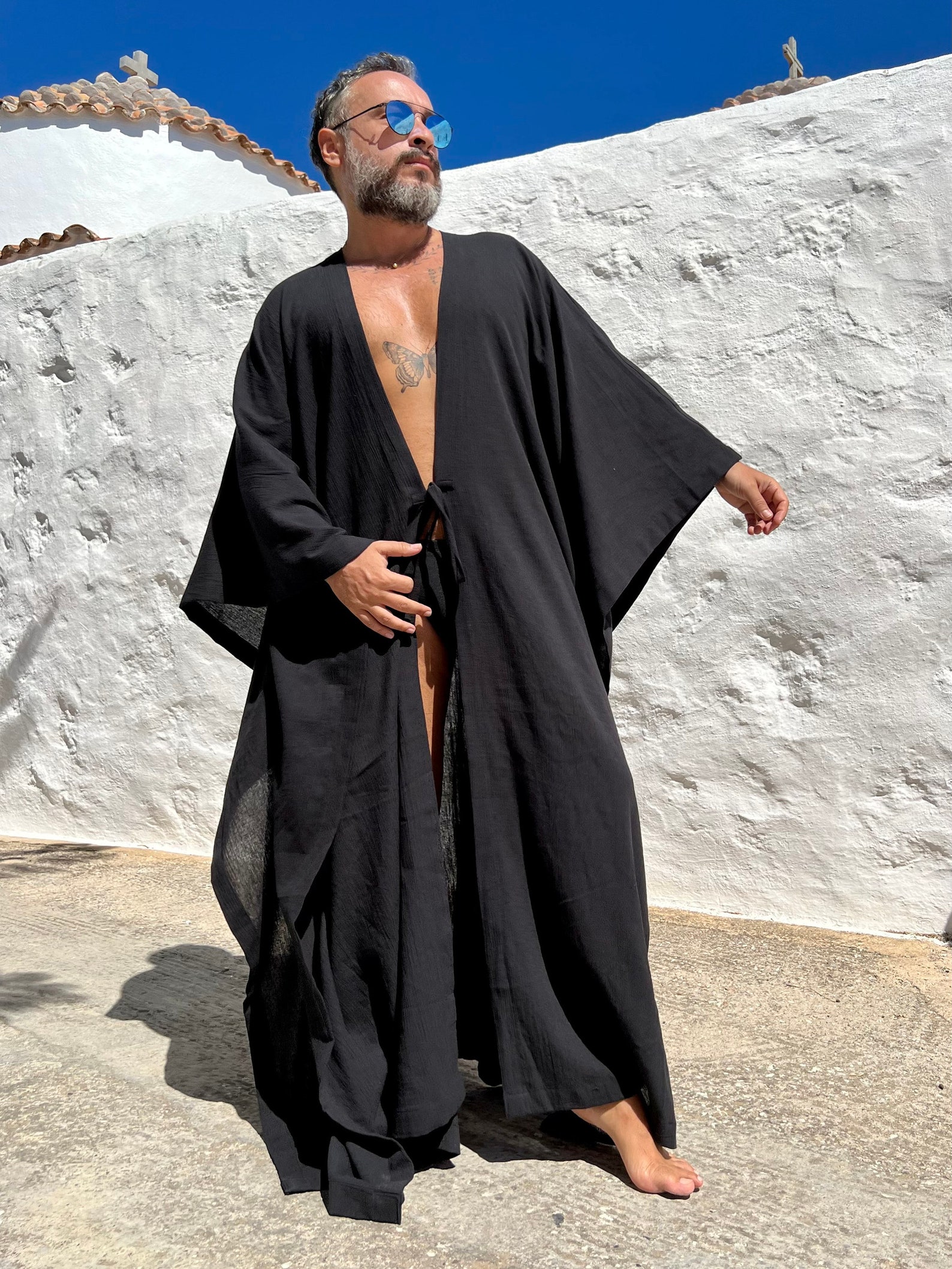 Mens Cotton Gauze Caftan Robe Caftan for Men Kaftan - Etsy