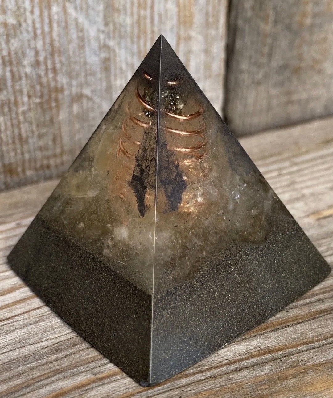 Orgone Energy Pyramid Orgonite Quartz Crystal EMF Protection - Etsy