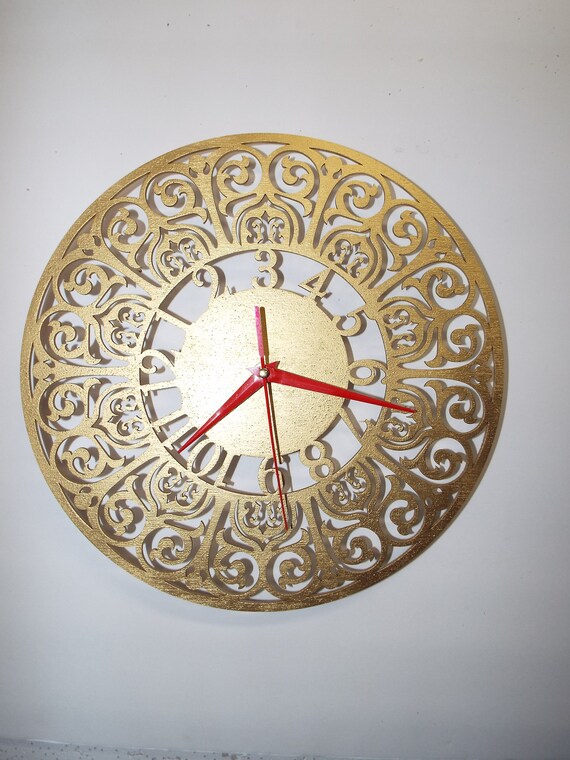 Gold Colored Arabic Style Clock | Etsy