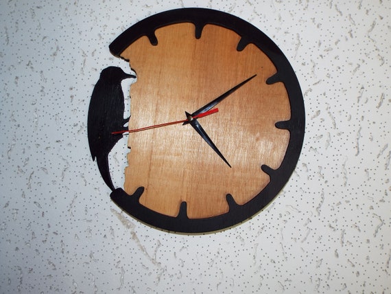Wood Pecker 3 Layer Clock 10 Inch - Etsy
