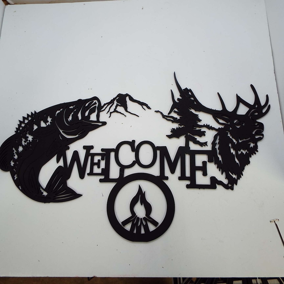 Welcome Sign for Wall or Door Cut From 3mm Ply - Etsy