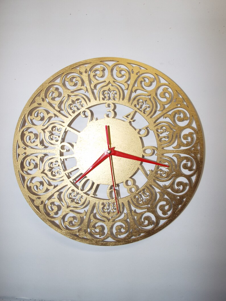 Gold Colored Arabic Style Clock - Etsy