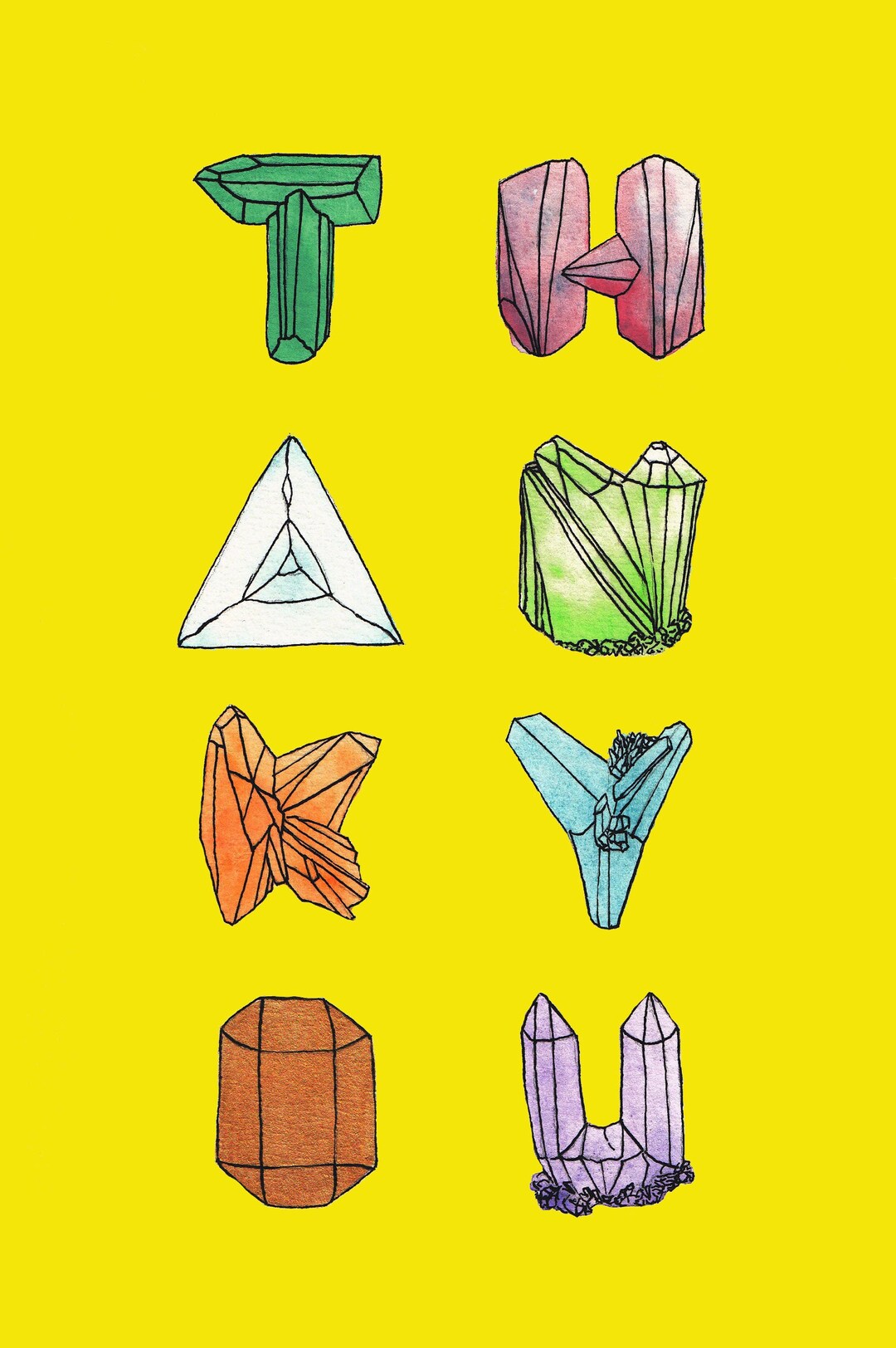 Geological Thank You Card - Etsy UK