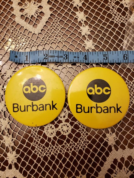 ABC Studios Badges (two) from 1980's - Gem