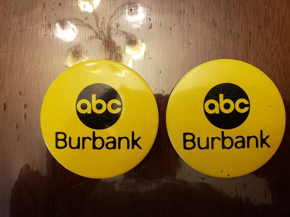 ABC Studios Badges (two) from 1980's - Gem