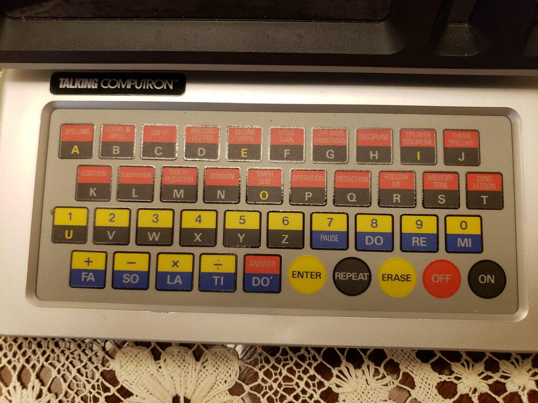 Vintage 1986 Sears Talking Computron Educational Learning Toy Computer ...