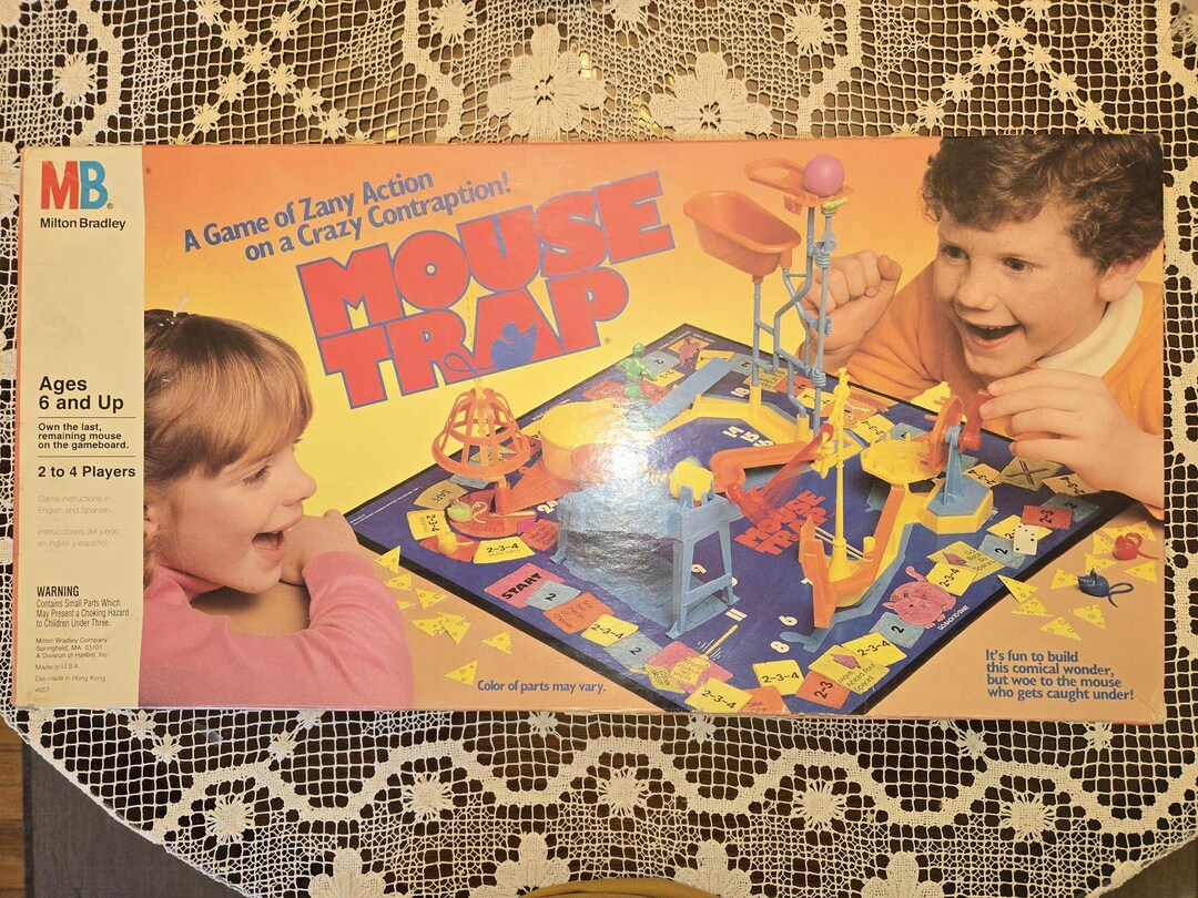 VINTAGE Mouse Trap Milton Bradley 1986 Classic Board Game Kids Family ...
