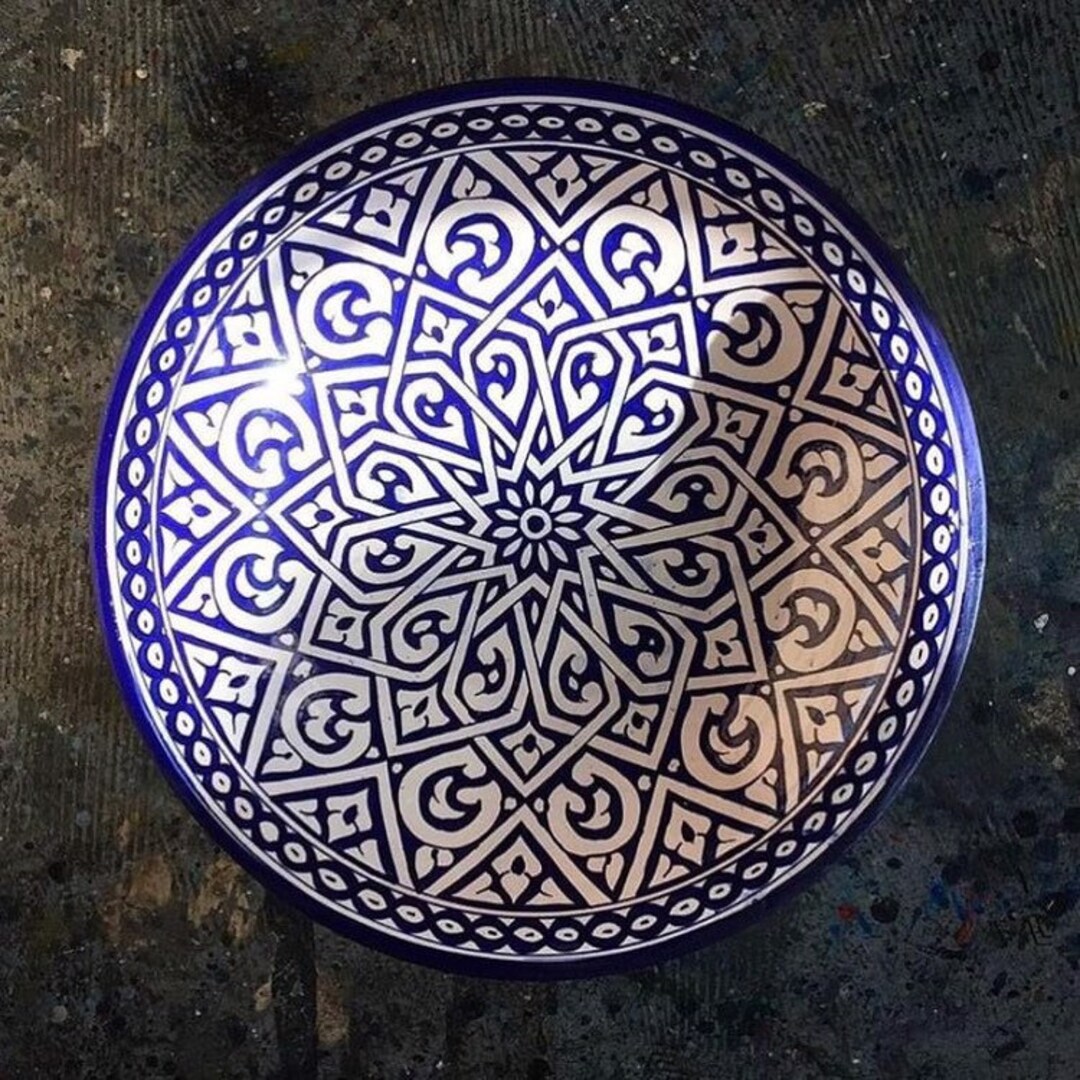 Handmade Moroccan Ceramic Plate: Fes Fez Design, Wall or Table Decor - Etsy