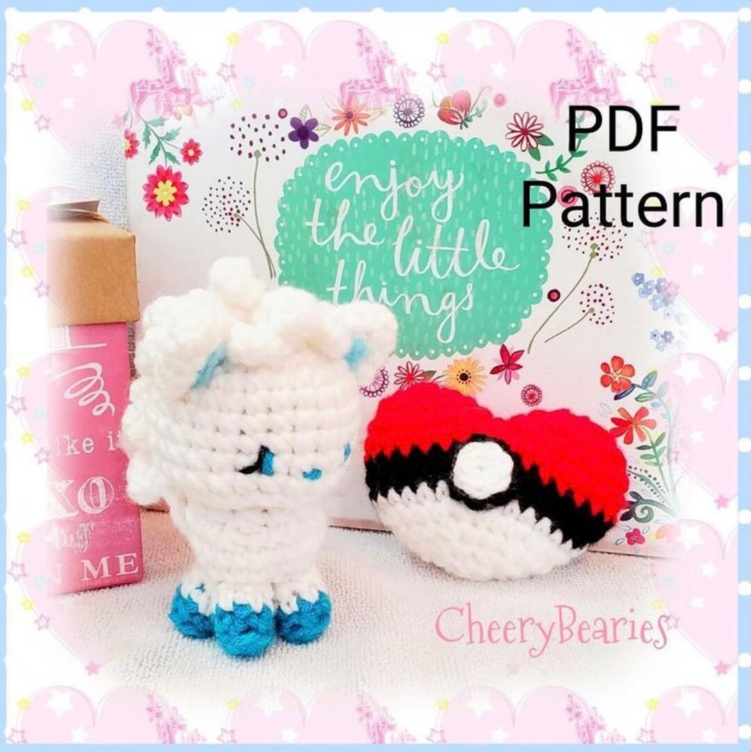 PDF Pattern Alolan Vulpix Crochet Pattern Kawaii Amigurumi - Etsy