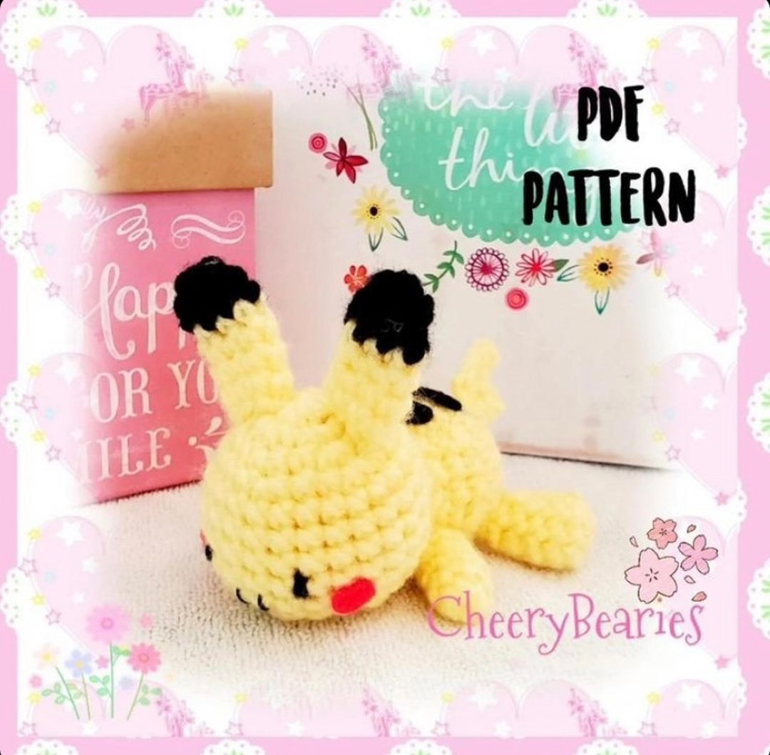 PDF Pattern Adorable Pikachu Plush Pikachu Amigurumi Pokemon - Etsy